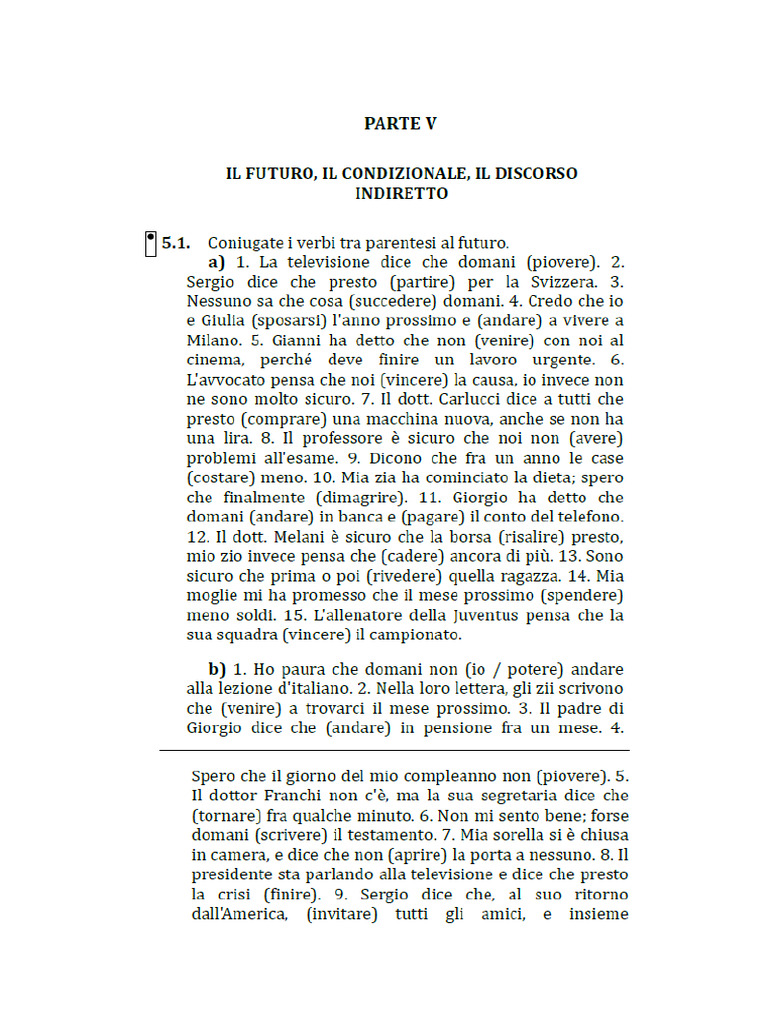 Futuro Semplice Composto | PDF