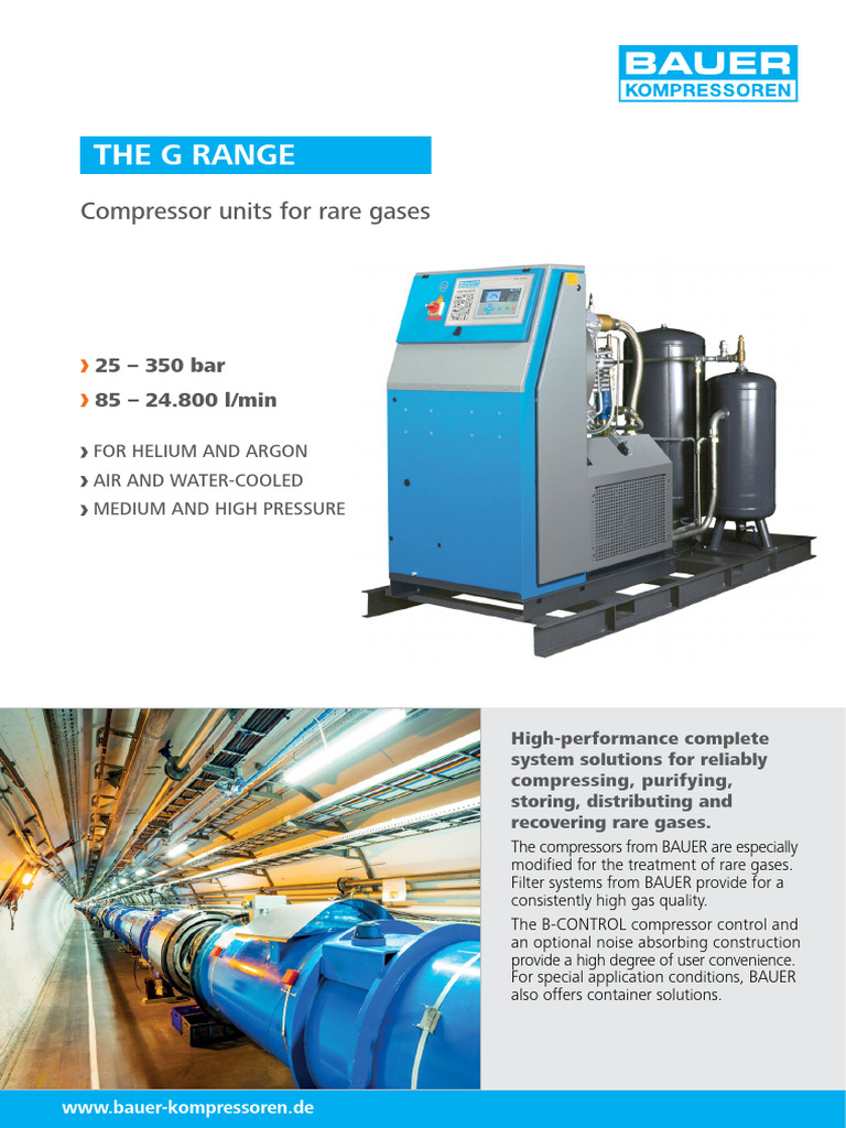 Gas Compressors by Bauer Comp Holding GMBH | Download Free PDF | Gases ...