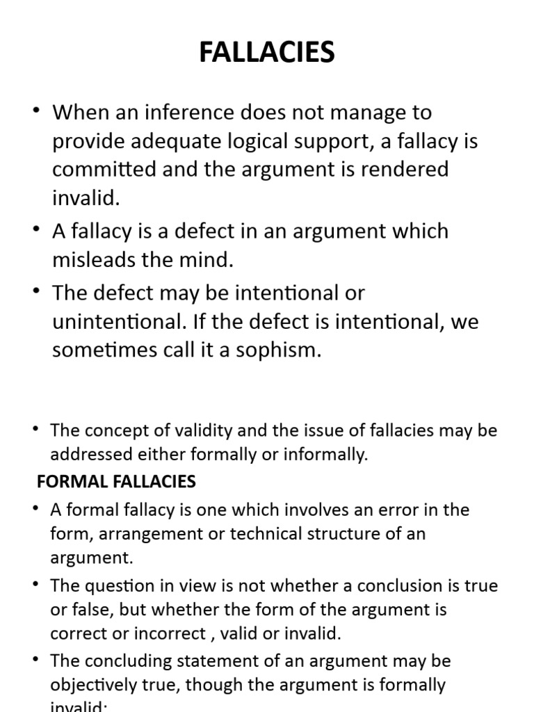 CRITICAL THINKING Presentation 9-1 | PDF | Fallacy | Argument