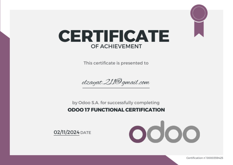 Odoo 17 Functional Certification | PDF