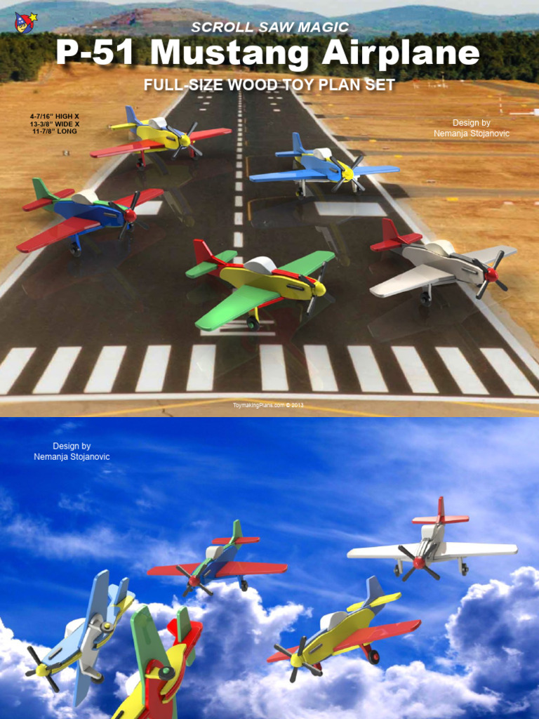 Scroll Saw Magic p51 Mustang Airplane | PDF | Printer (Computing) | Accuracy And Precision