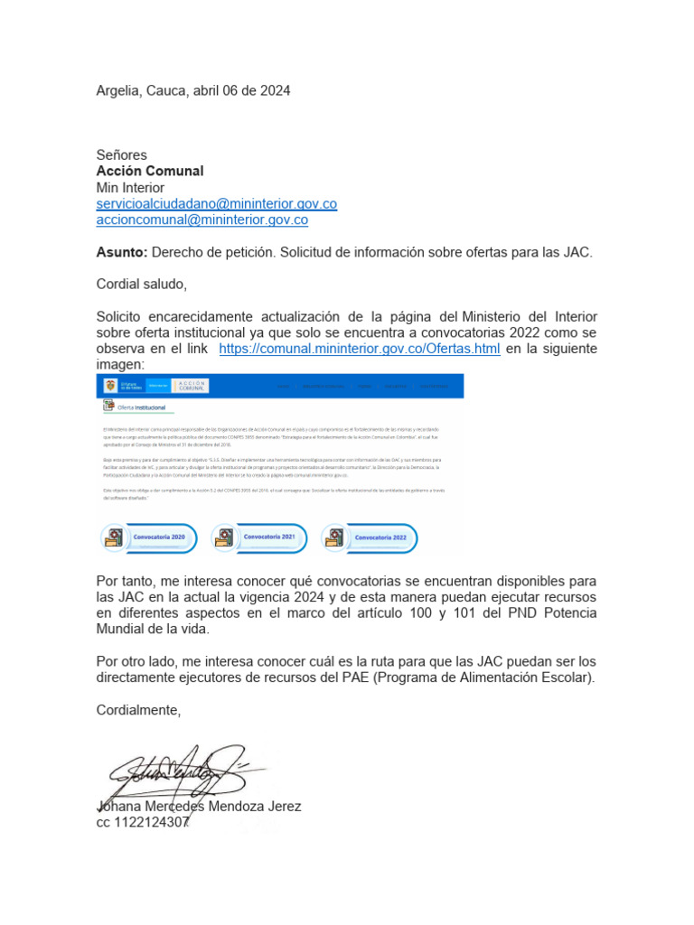 Solicitud Acción Comunal | PDF | Ciencias sociales