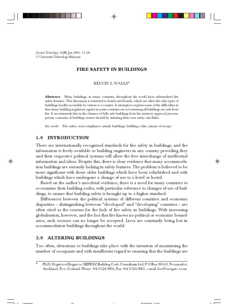 Fire Safety in Building | PDF | Smoke | Safety