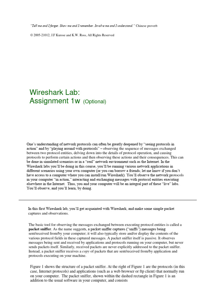 Assignment 1 W | PDF | Internet Protocol Suite | Internet Protocols