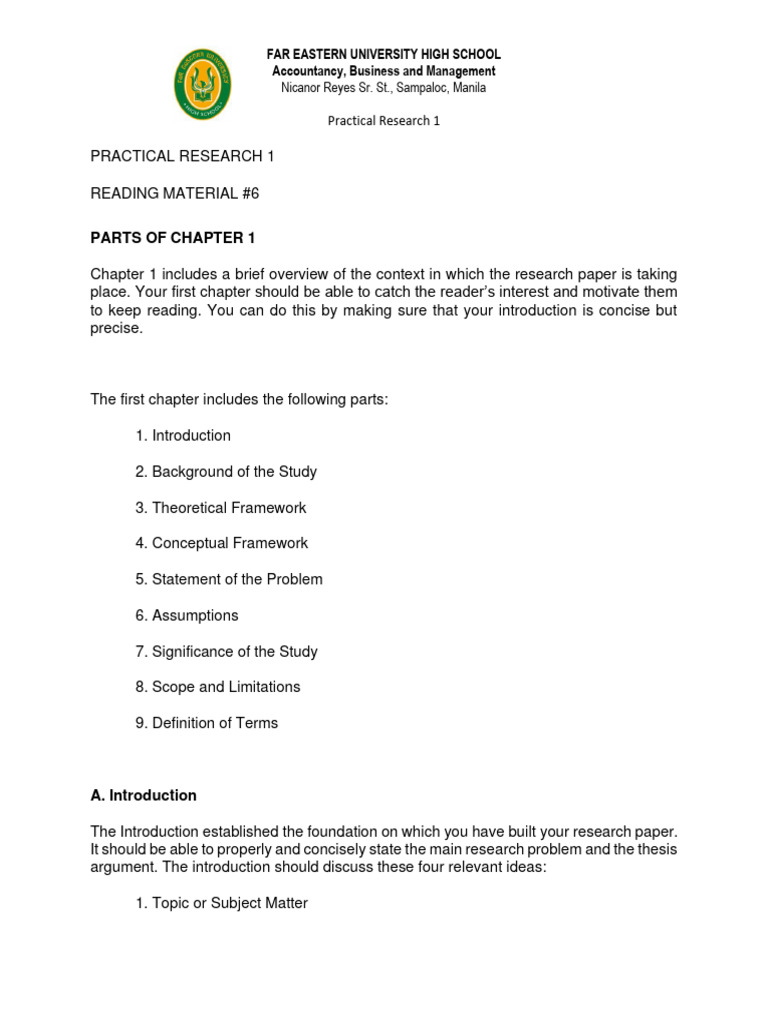 PR1 - READING - 06-Parts of Chapter1-Mod2 | PDF | Theory | Hypothesis
