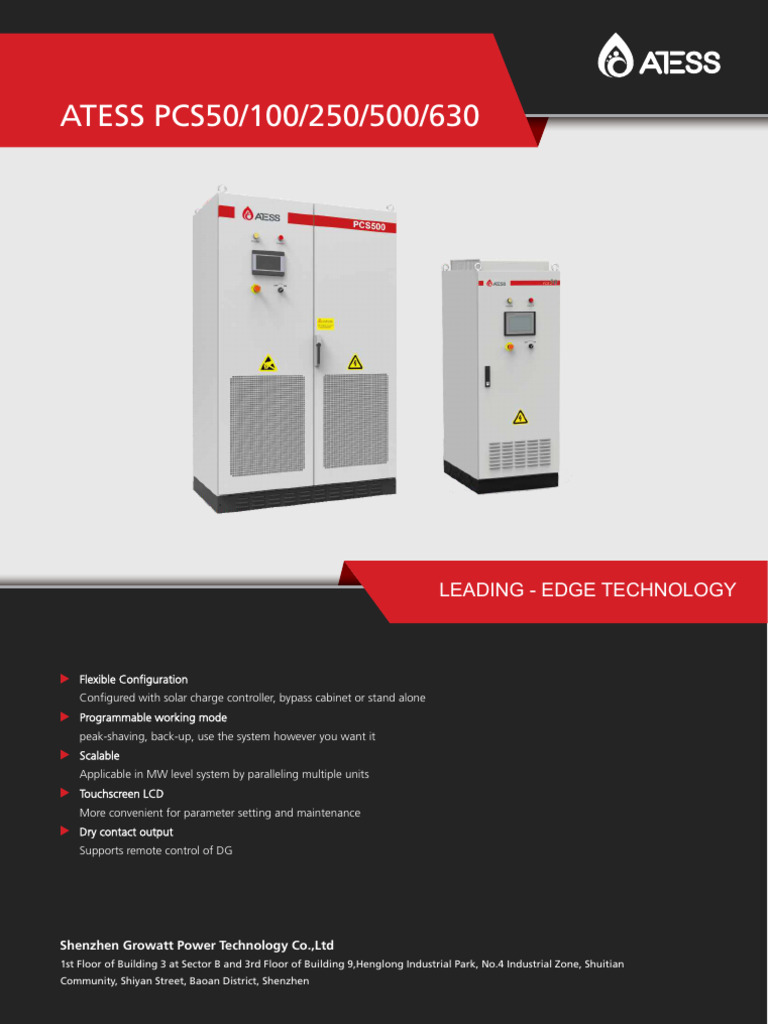 Atess PCS50 100 250 500 630 | PDF | Electronics | Electric Power