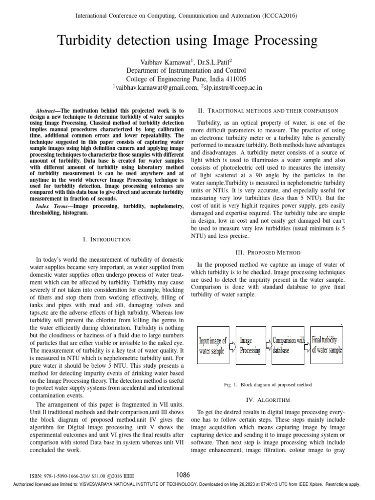 Turbidity_detection_using_image_processing | PDF | Imaging | Image Processing