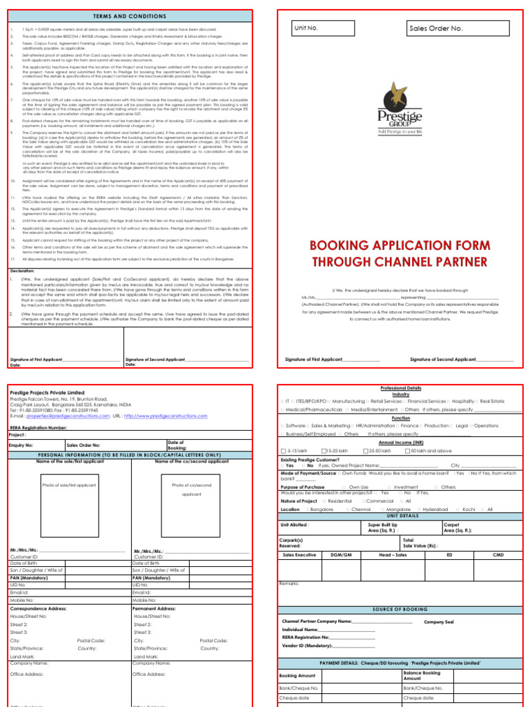 Booking Form CP-1 | PDF | Cheque | Payments