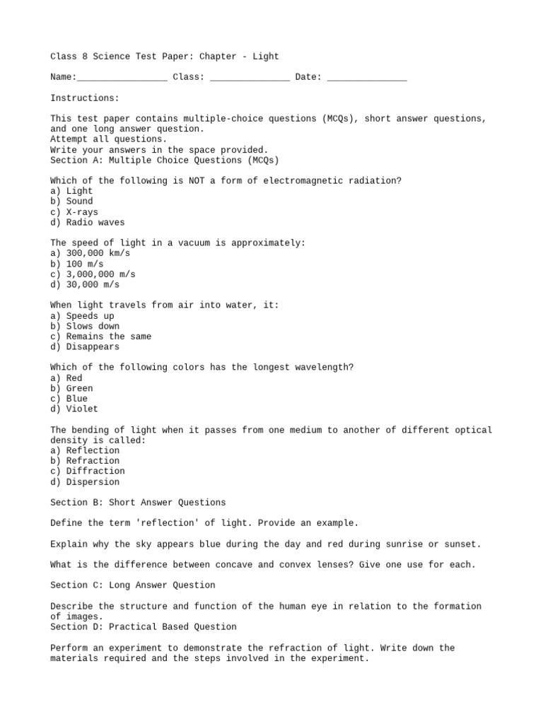 Chapter Light | PDF | Light | Optics