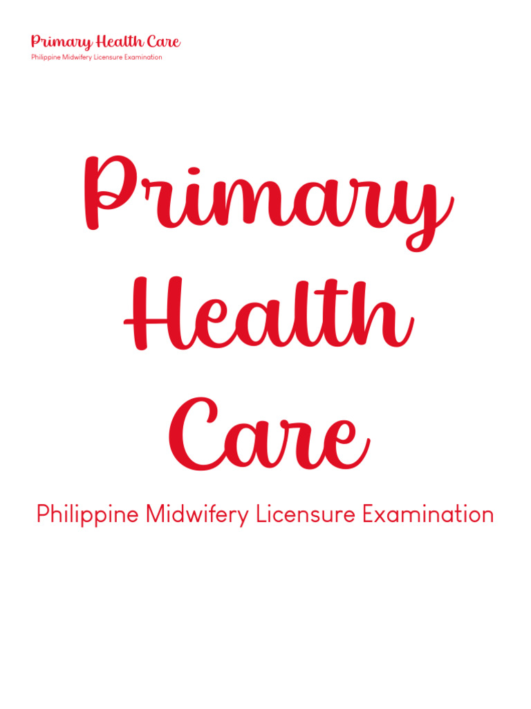 Primary Health Care: Philippine Midwifery Licensure Examination ...