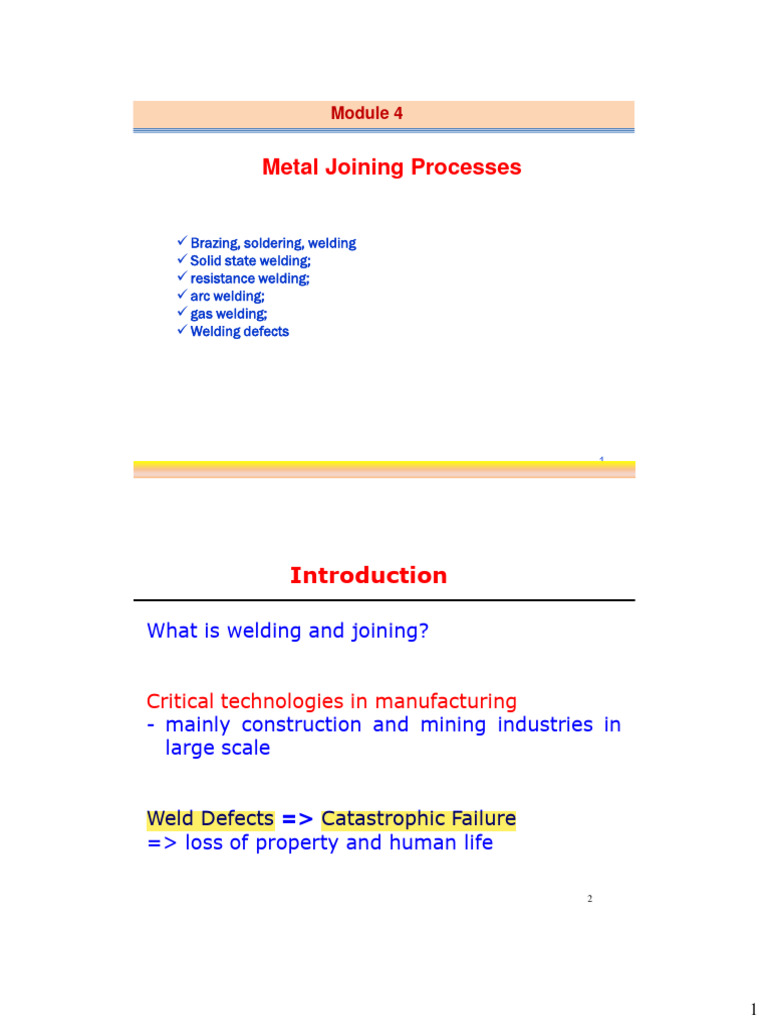 Module 4 Welding and Joining | PDF | Construction | Welding