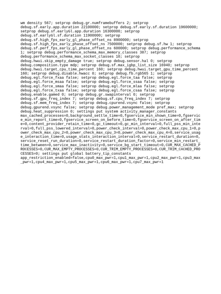 Setprop X46 Boost FPS Consistency (Balance 500) - (Membership) | PDF | Technology & Engineering