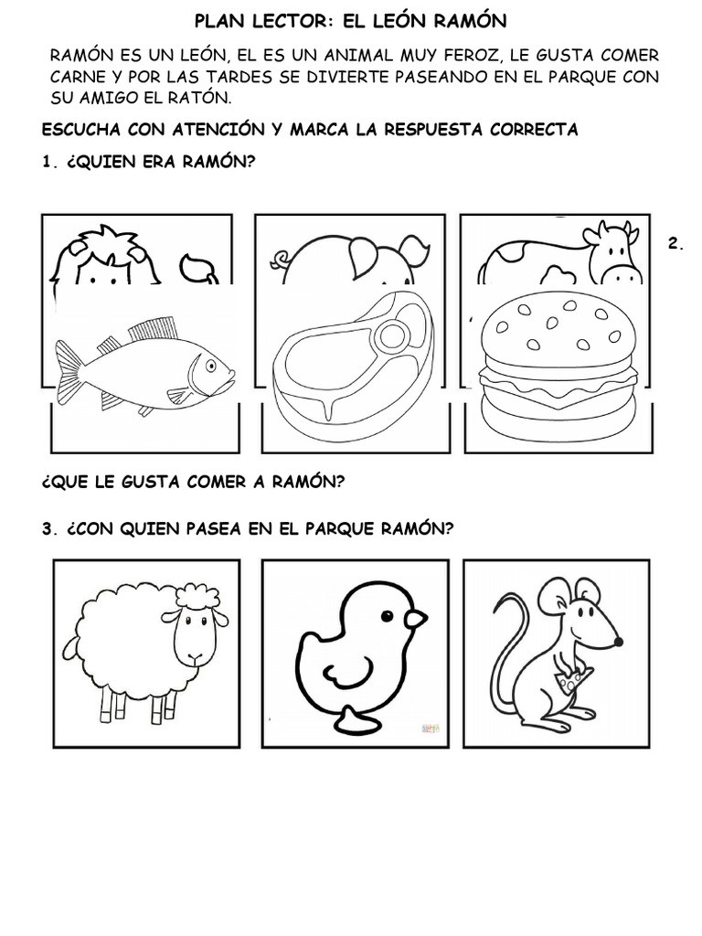 Plan Lector El Leon Ramon (Viernes) | PDF