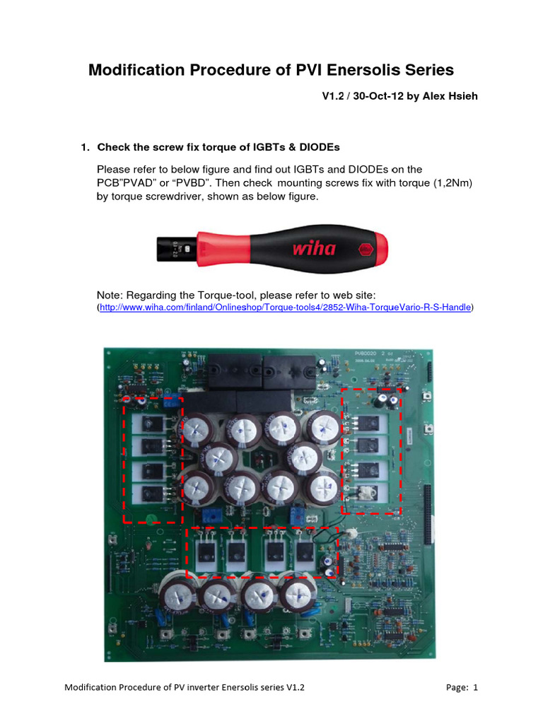 Modification Procedure of PV Inverter Enersolis Series V1.2 | PDF | Power Inverter ...