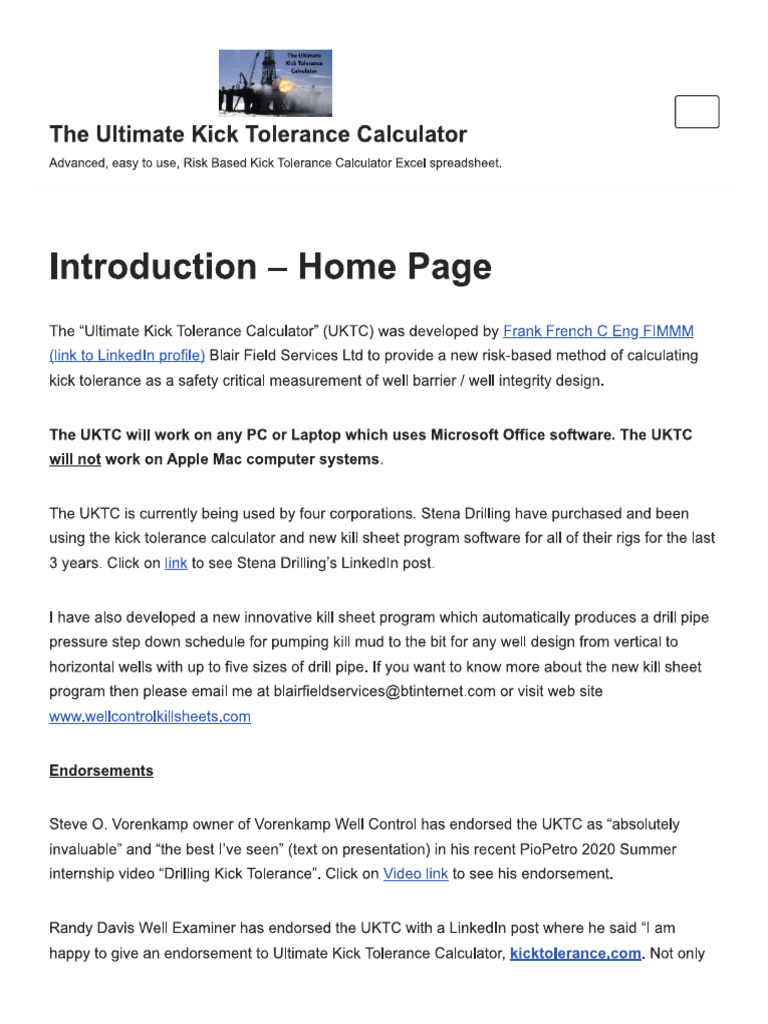 The Ultimate Kick Tolerance Calculator ... Olerance Calculator Excel ...