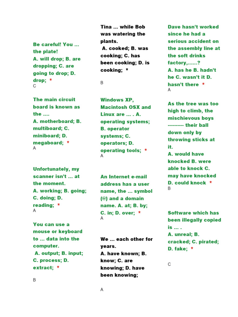 Exam 2 course | PDF | Input/Output | Computer Hardware