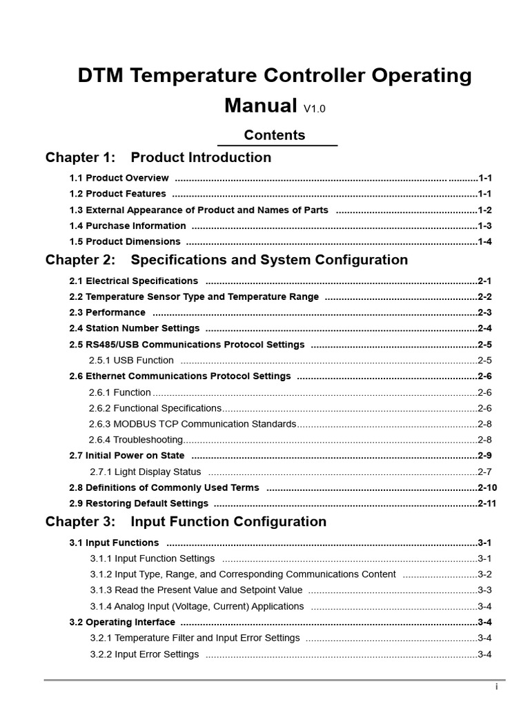 DTM Temperature Controller Manual | PDF | Thermocouple | Internet Protocols