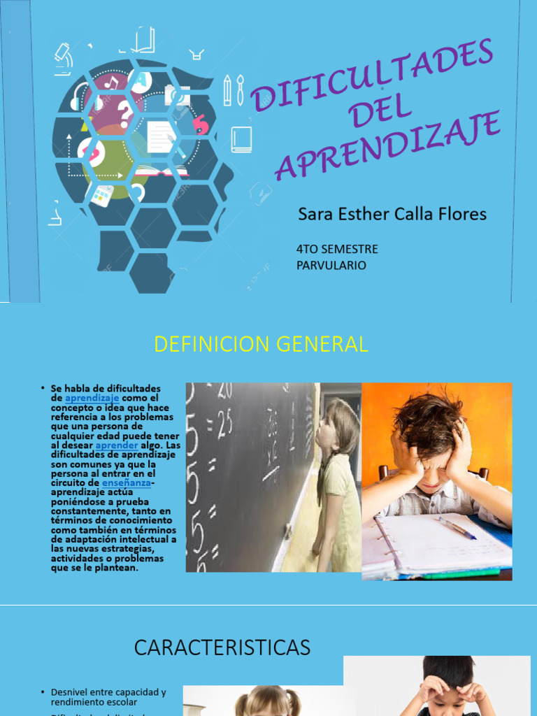 Problemas de Aprendizajes | PDF | Aprendizaje | Desorden hiperactivo y ...