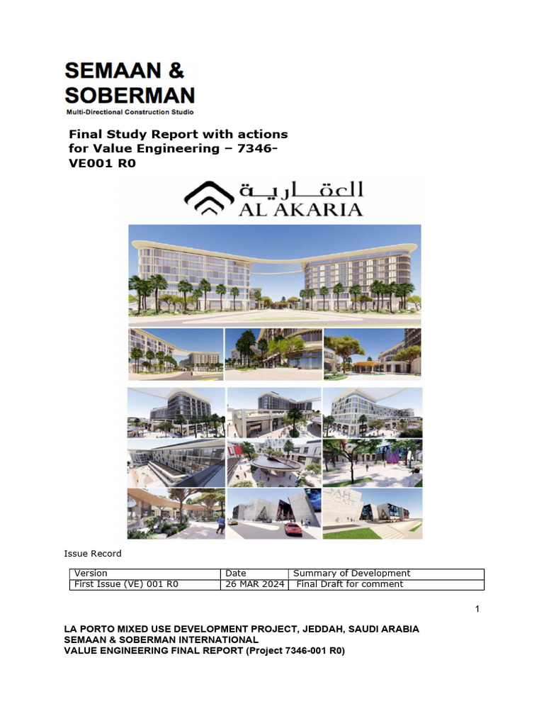 Final Study Report With Actions For Value Engineering - 7346-VE001 R0 | PDF