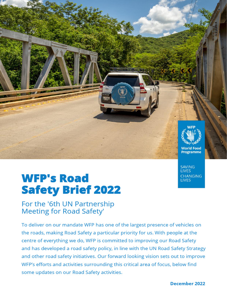 WFP's Road Safety Brief 2022: For The '6th UN Partnership Meeting For ...