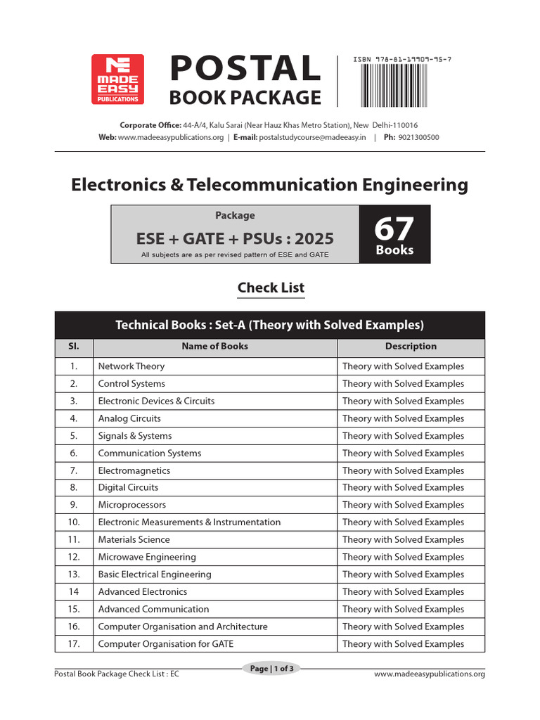 Postal: Book Package | Download Free PDF | Electronics | Electrical Engineering