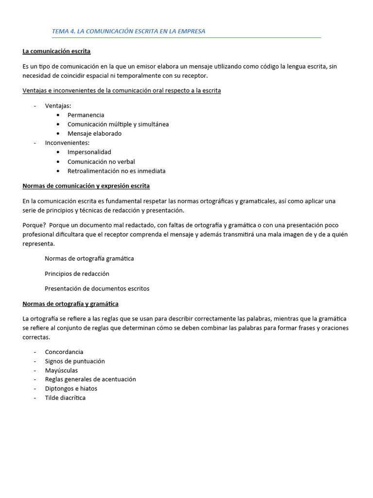 TEMA 4 Resumen | Descargar gratis PDF | Comunicación | Gramática