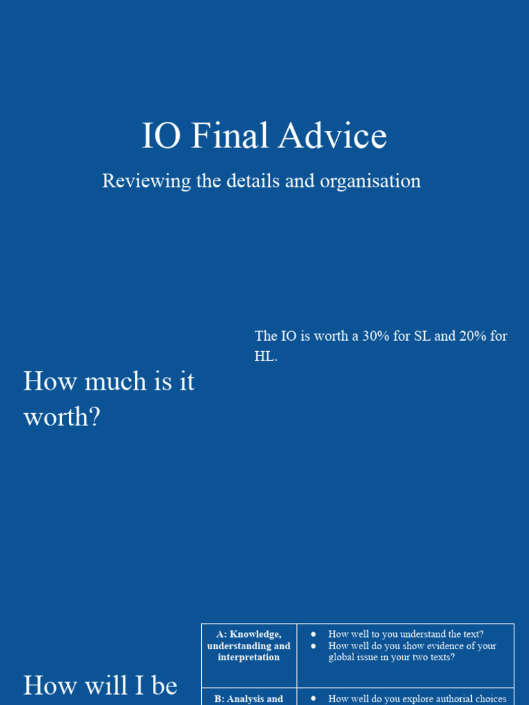 IO Final Advice and Structure | PDF | Poetry | Translations