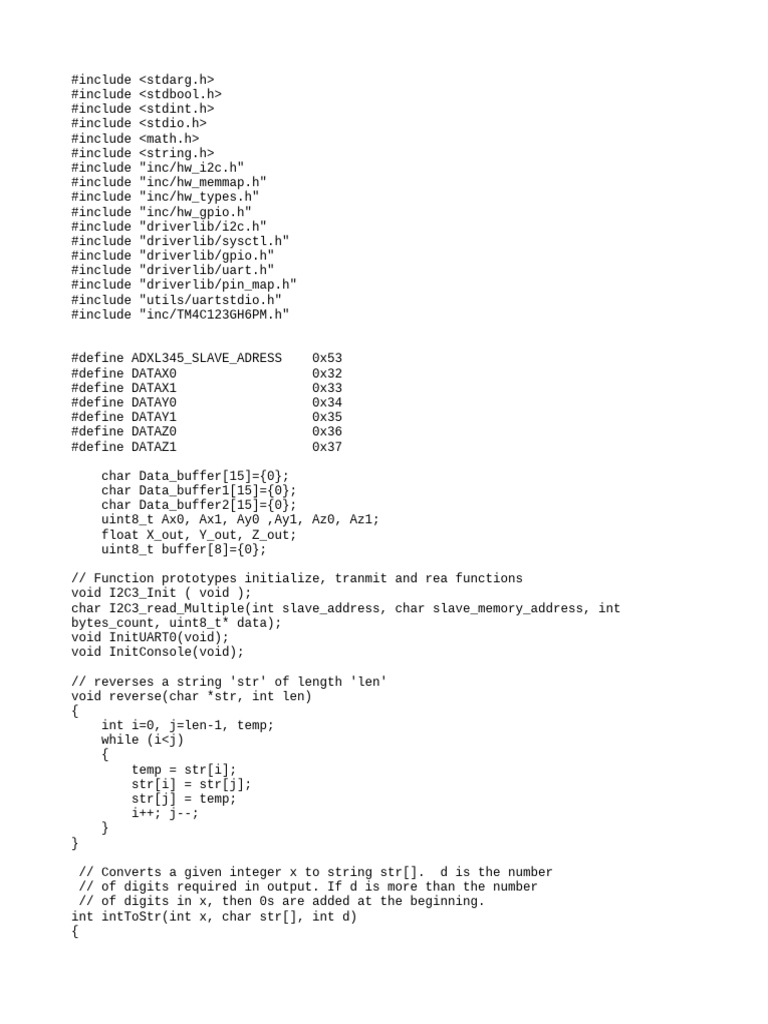 ADXL345 Sensor I2C Interface | PDF | Computer Engineering | Computer Science