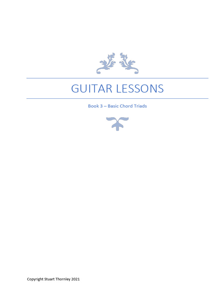 Guitar Lesson - Book 3 - Basic Chord Triads | Download Free PDF | Chord ...