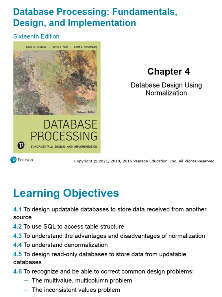 Kroenke Dbp16e Chapter 4 | Download Free PDF | Databases | Table (Database)