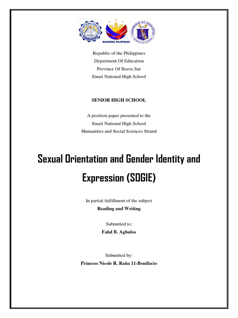 Position Paper | PDF | Discrimination | LGBTQIA+ Studies