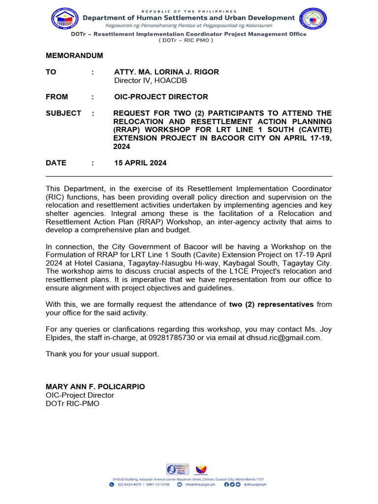 REQUEST FOR REPRESENTATIVE | PDF