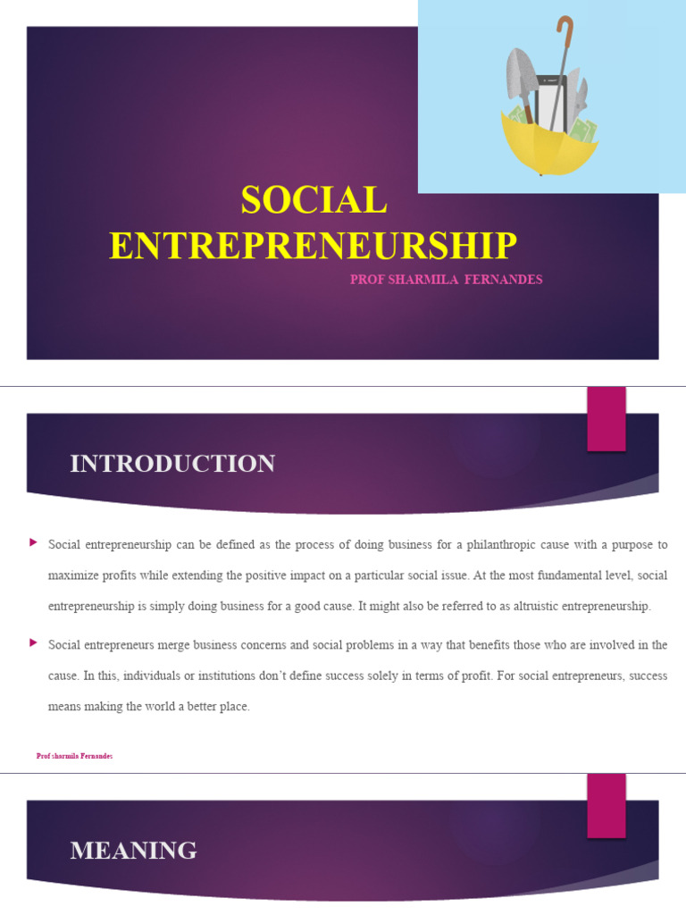 Module 5 SOCIAL ENTREPRENEURSHIP | PDF | Entrepreneurship | Social ...