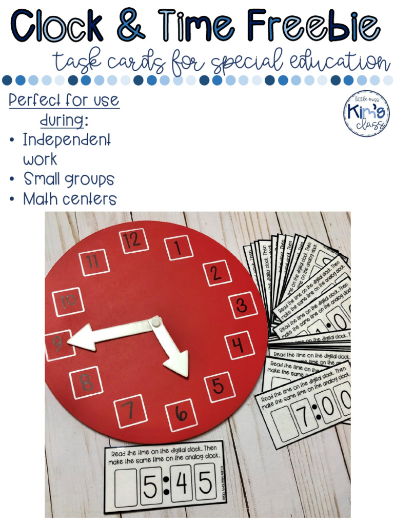 FREEDigital Clock Task Cards | PDF | Internet | Computing