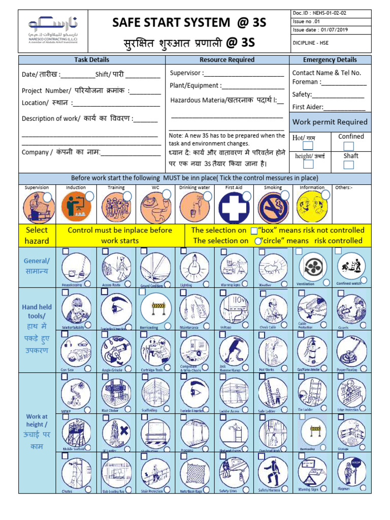 Safe Start System for HSE Compliance | PDF | Labor Relations | Workplace