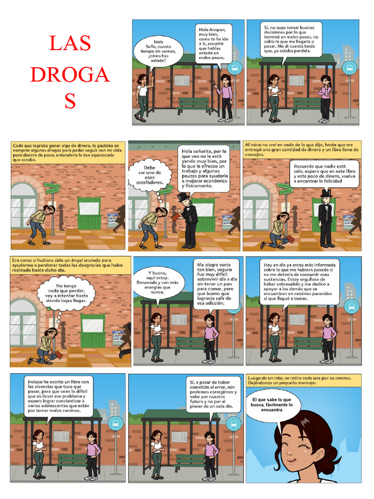 Historieta sobre las drogas | PDF
