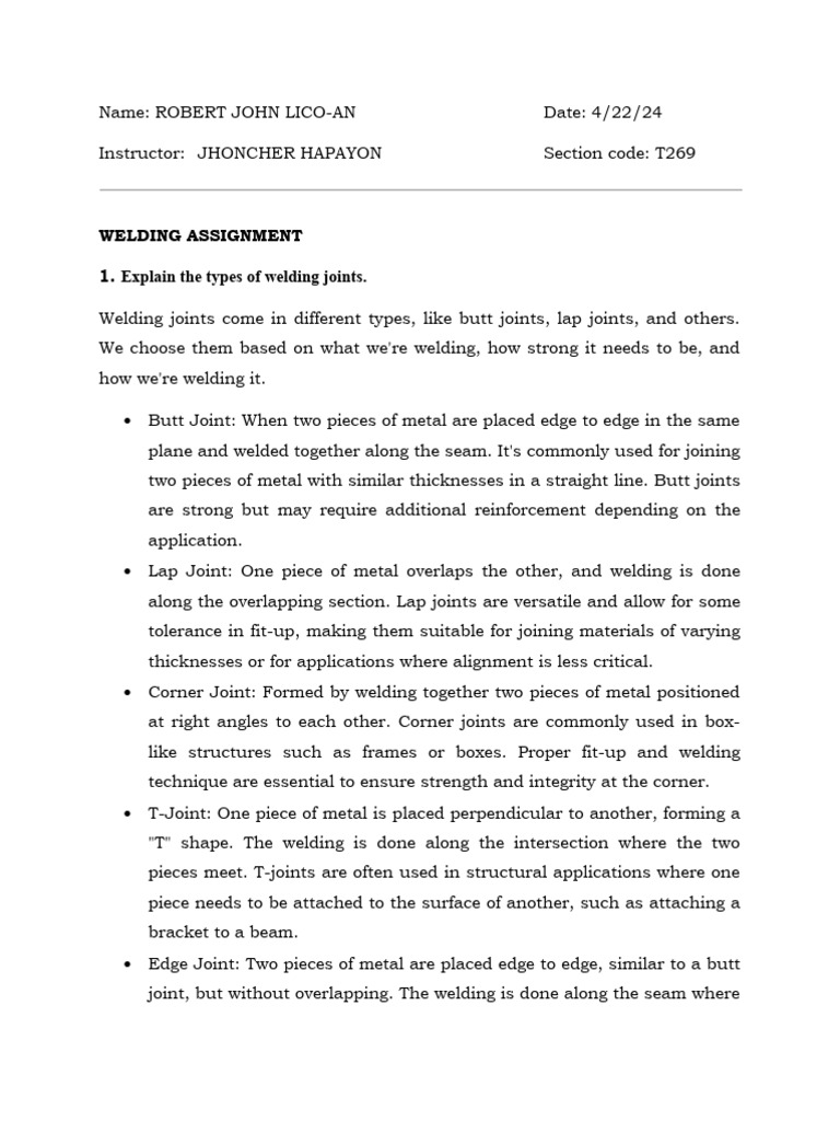 Welding Activity | PDF | Welding | Construction