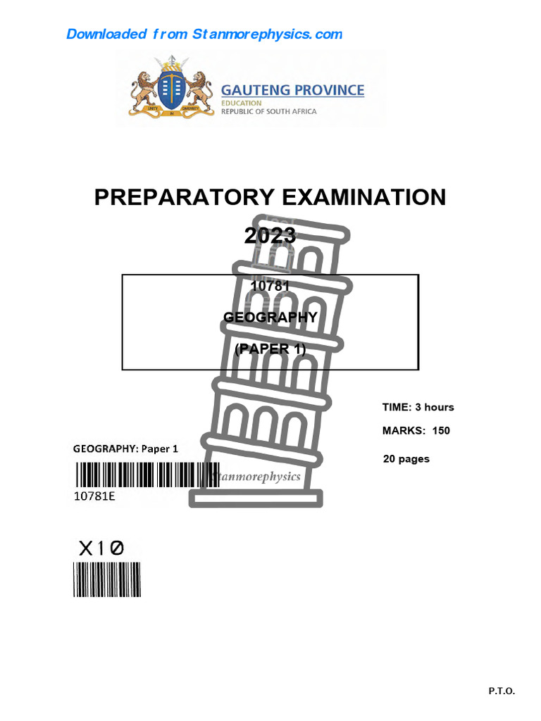 Grade 12 Geography Paper 1 Exam 2023 | PDF | Tropical Cyclones | River