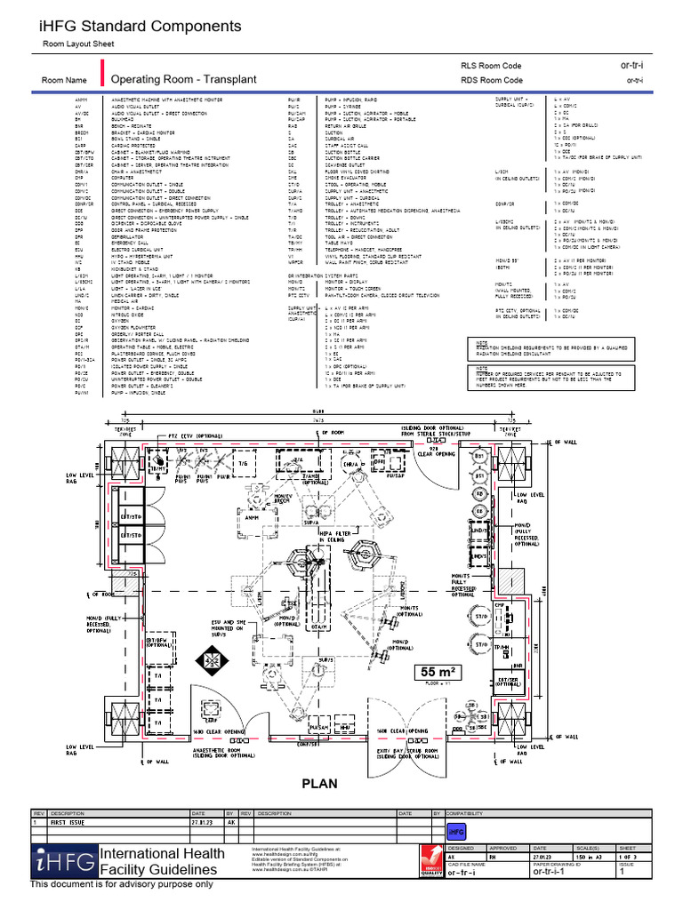 Transplant Operating Room Layout Guide | PDF