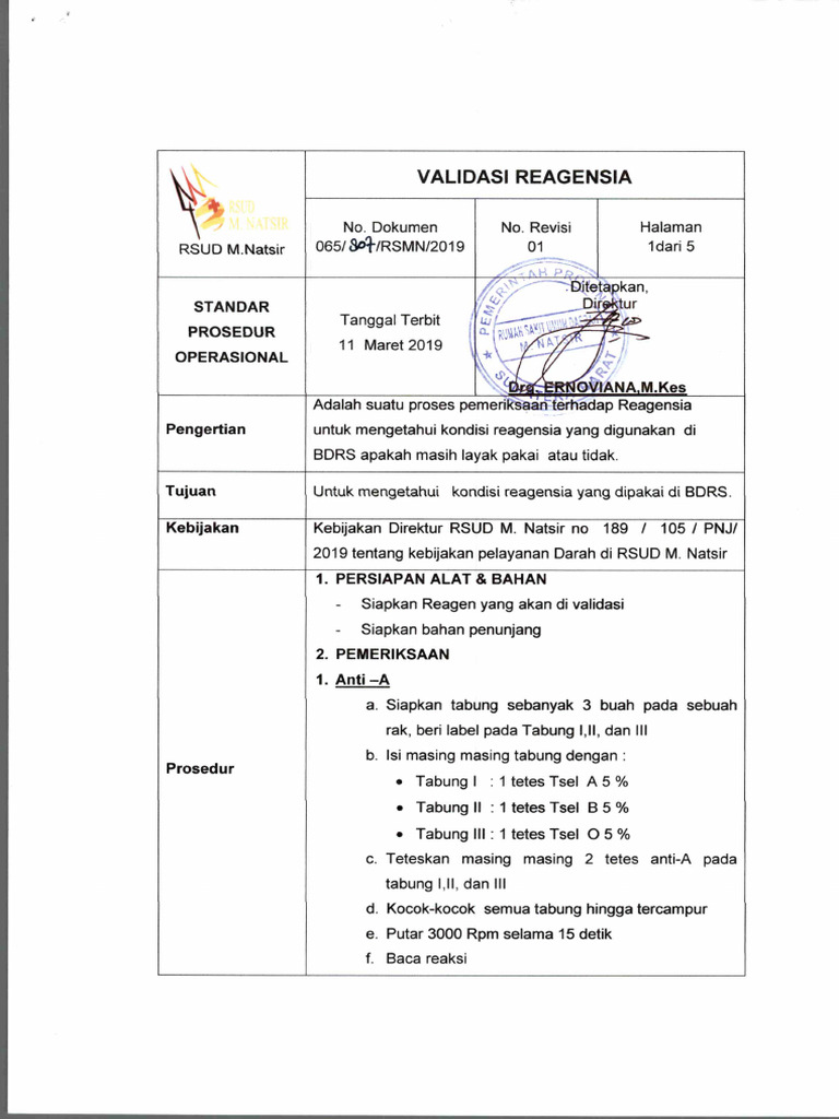 Validasi Reagensia | PDF