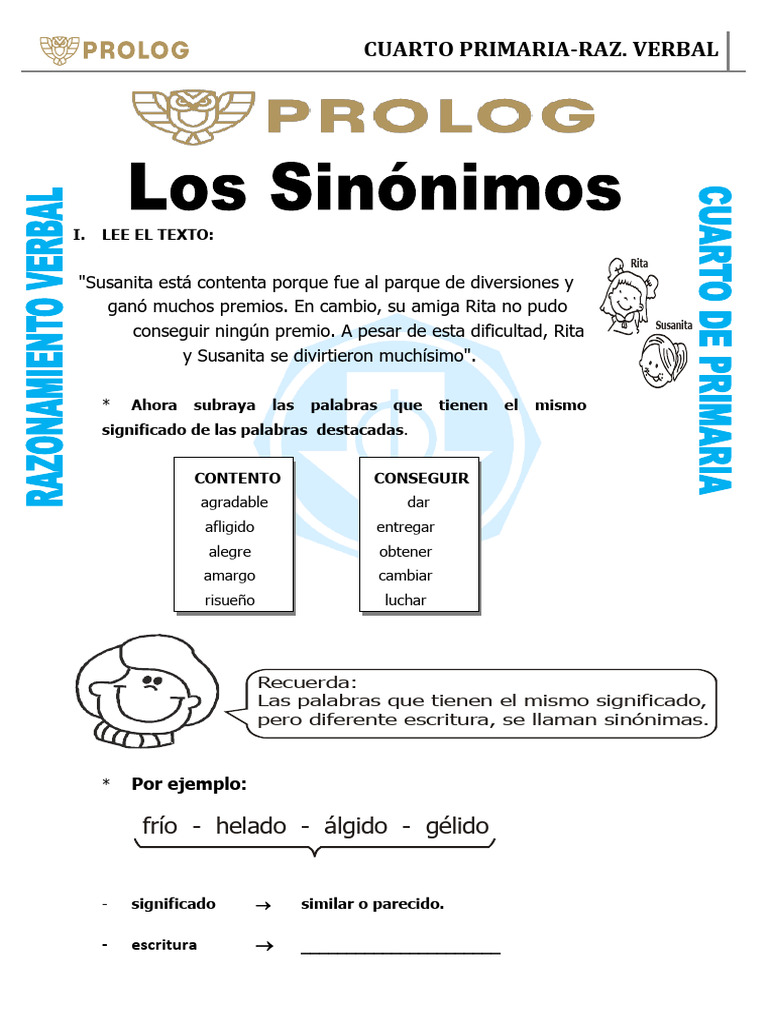 4to Ficha Sinonimos | PDF
