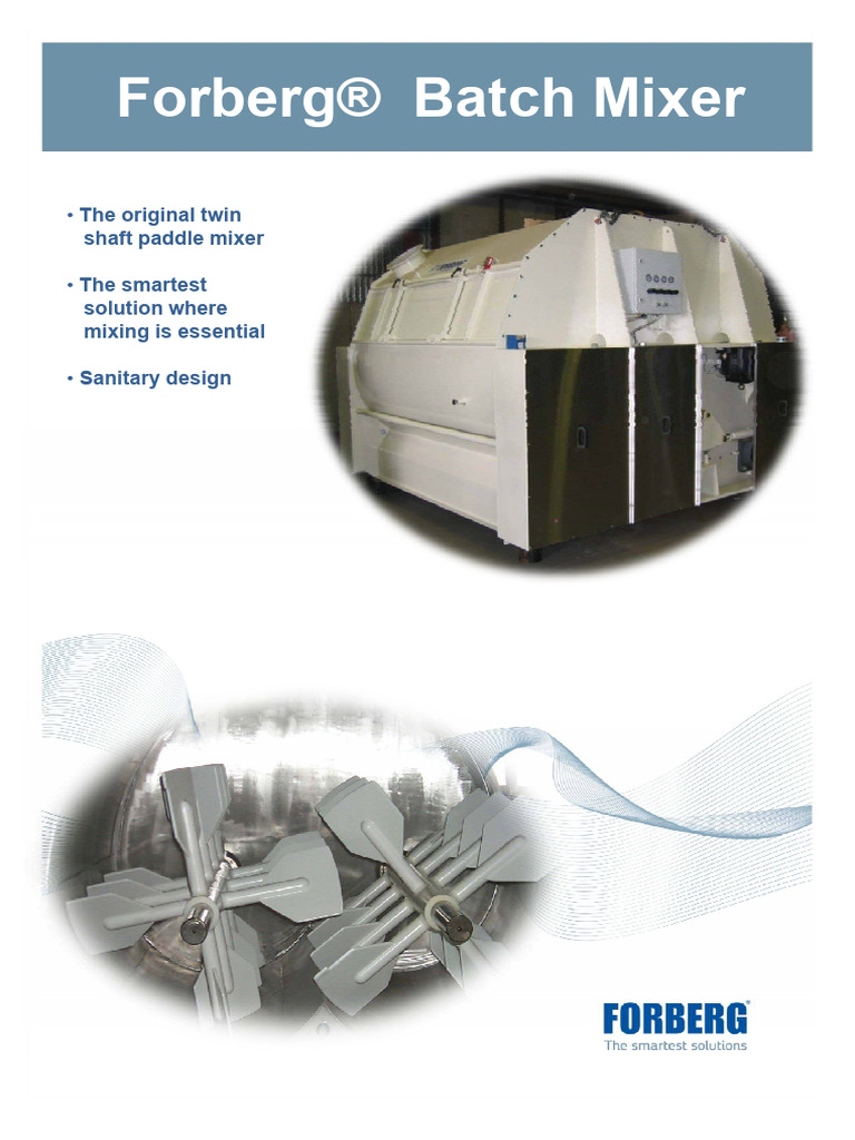 Batch Mixer Forberg | PDF