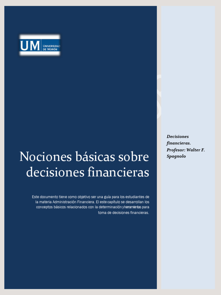 Decisiones financieras | PDF | Business | Compartir (Finanzas)