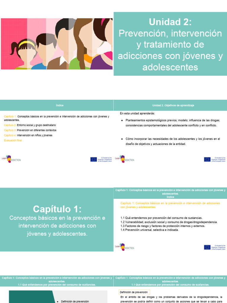 Curso Drogas Unidad 2 | PDF | La dependencia de sustancias | Adolescencia