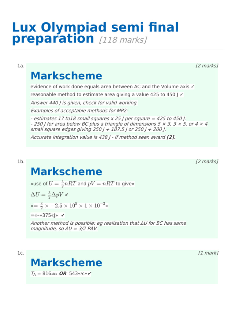 Lux - Olympiad - Semi - Final - Preparation Ans | PDF | Inductor | Force