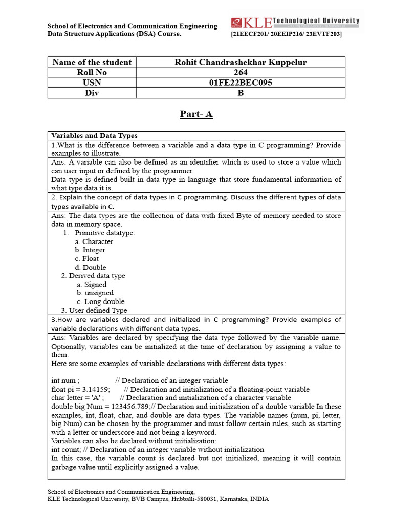 C Programming Basics and Operators | PDF | Pointer (Computer Programming) | String (Computer ...