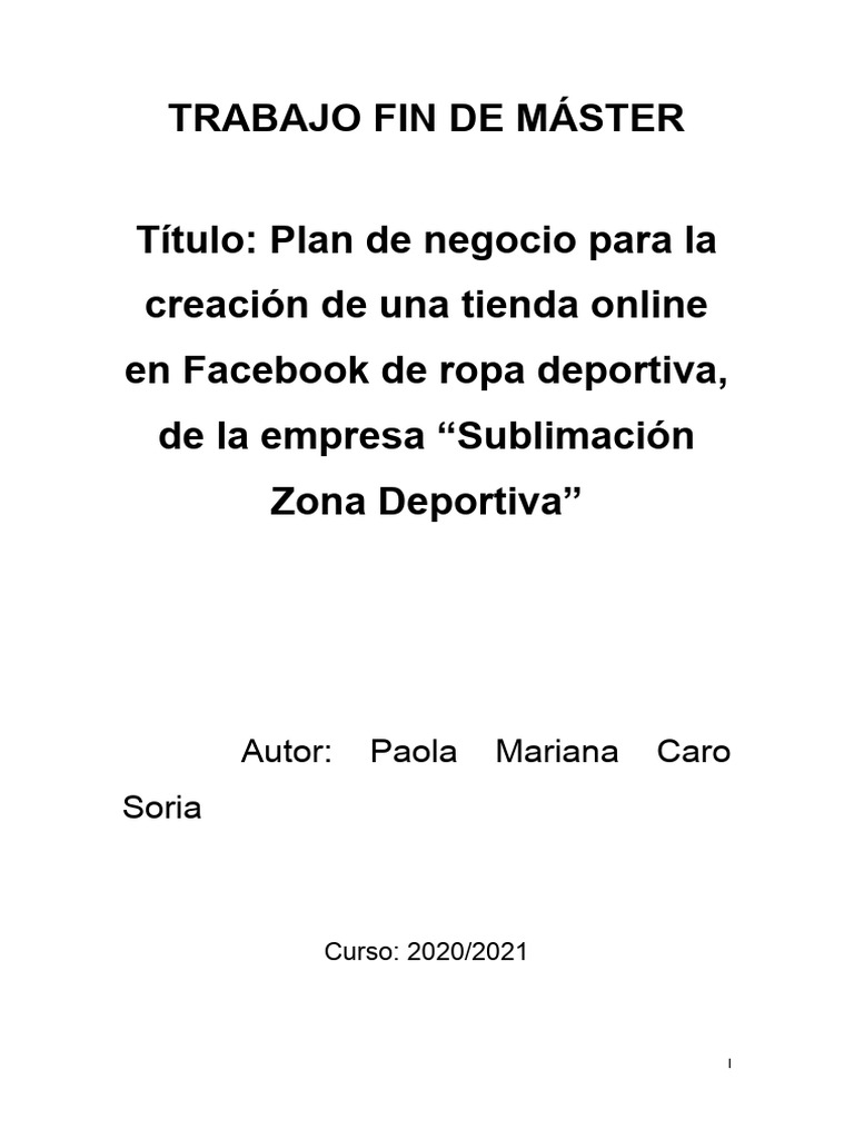 Trabajo Fin de Máster 2 | PDF | Comercio electrónico | Facebook