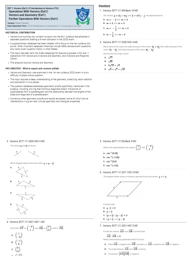 15 Vectors | PDF | Euclidean Vector | Circle