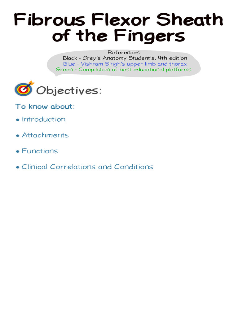 Fibrous Flexor Sheath of Fingers Explained | PDF | Finger | Thumb