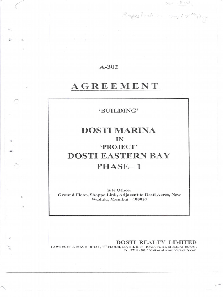 Agreement Dosti Marina - 001 2 | PDF